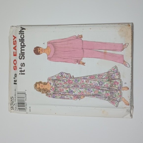 Simplicity | Office | Rare Simplicity 9325 Sewing Pattern 3936362889 ...